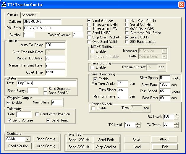TinyTrak4/Tracker設定方法 - YochiWikiPlus!